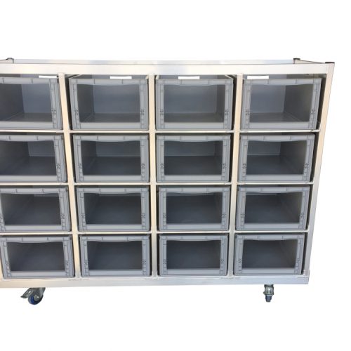 Krattenkar op wielen ofwel stapelbakkenwagen voor eurobakken